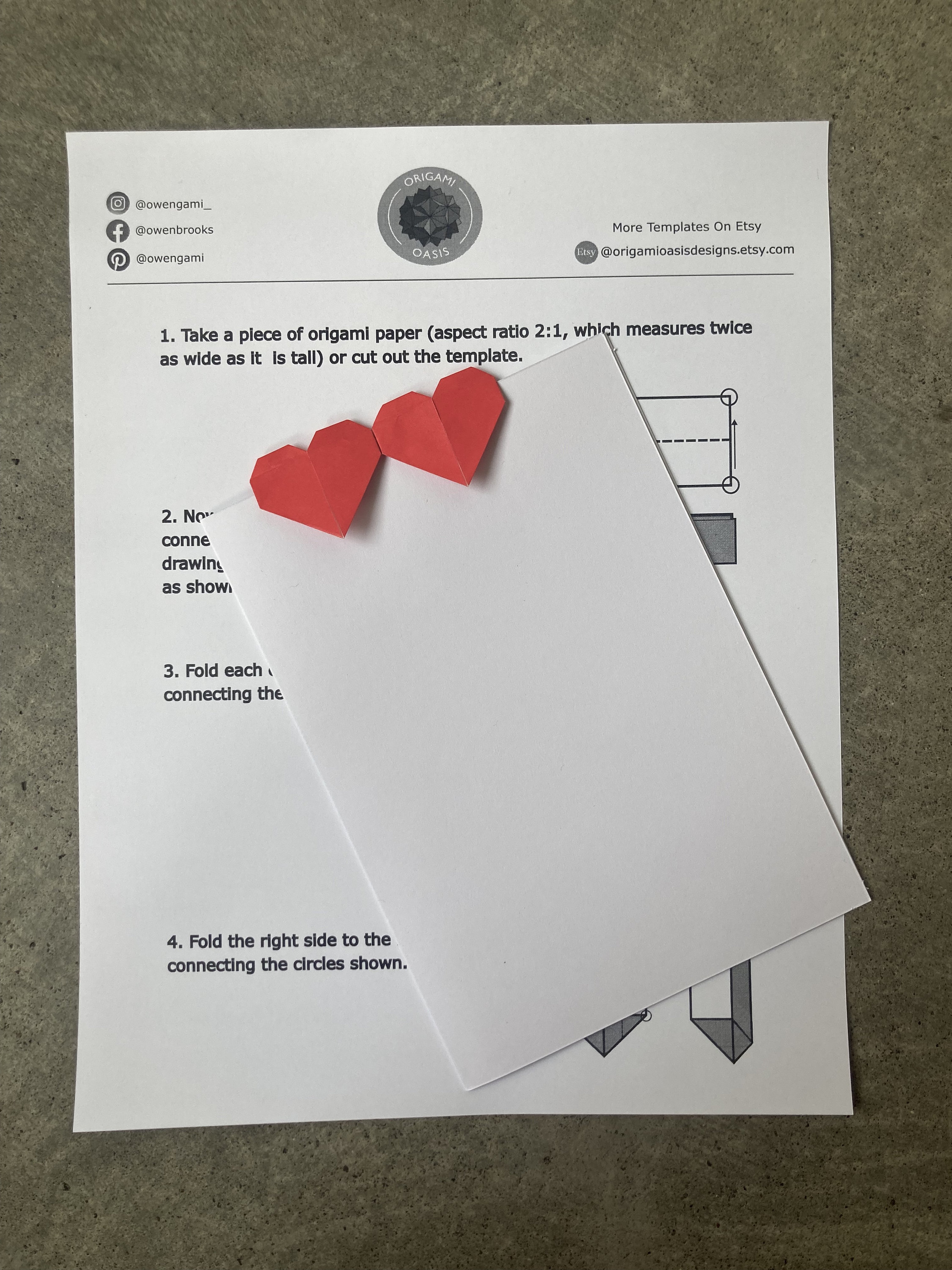 Origami Heart Bookmark Digital Download Pdf - Etsy