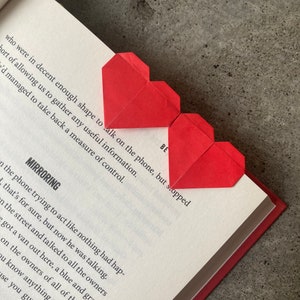 Origami Heart Bookmark Digital Download Pdf - Etsy