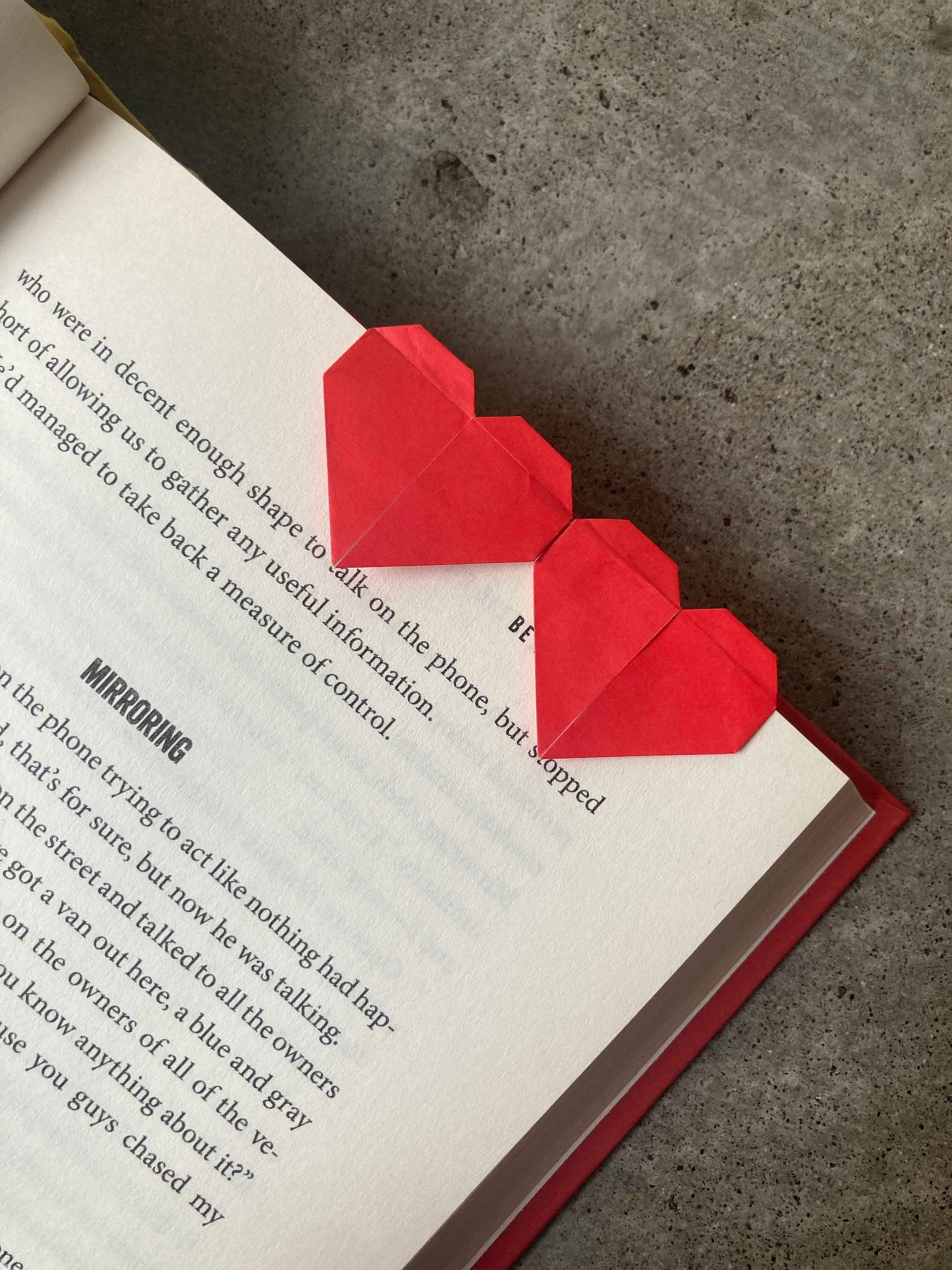 Origami Heart Bookmark Digital Download Pdf - Etsy