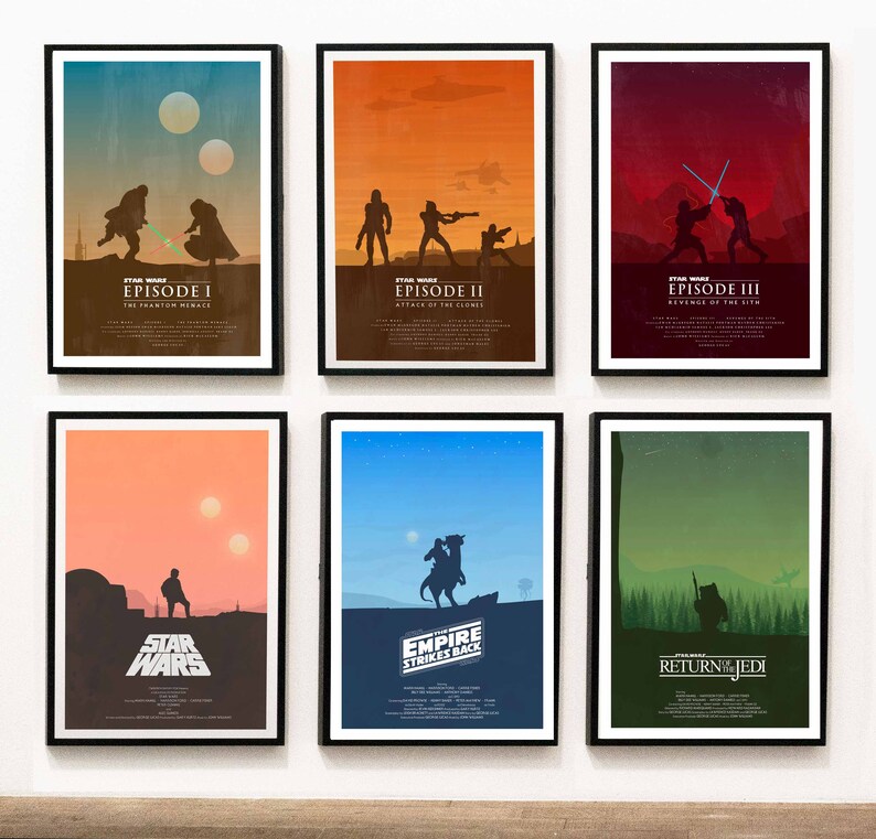 STAR WARS Return of the Jedi Digital Print, Poster, Trilogy, Empire ...