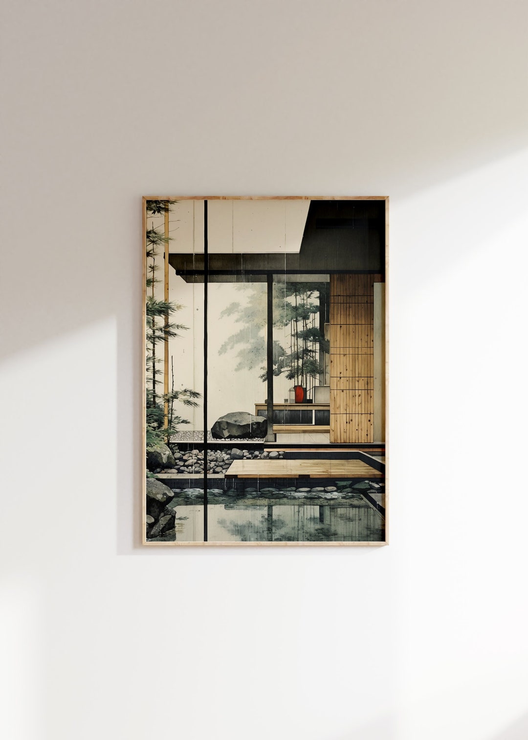 Japandi Neutral Scandinavian Wall Art, Wabi Sabi Spa Art Print ...