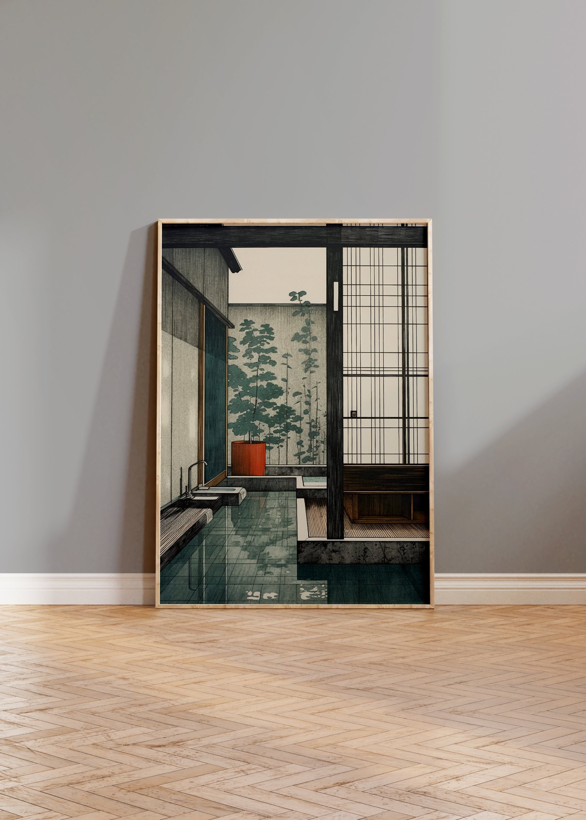 Japandi Neutral Scandinavian Wall Art, Wabi Sabi Spa Art Print ...