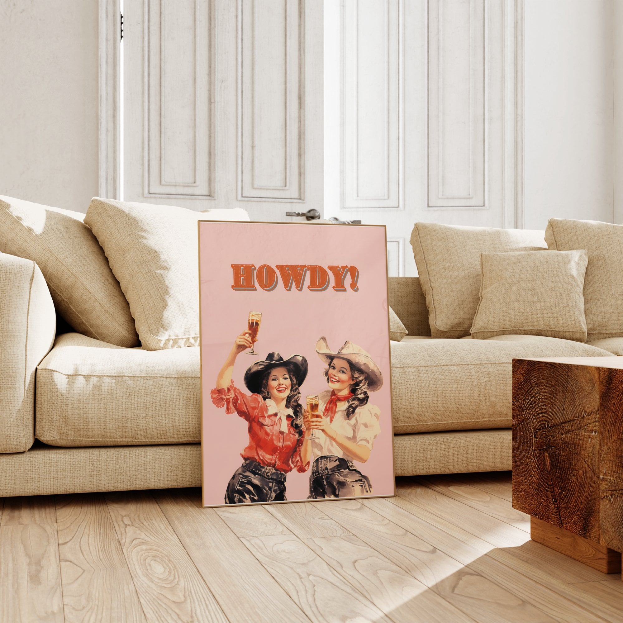 Disco Ball Cowgirl Poster, Set of 3 Prints, Y2k Room Decor, Disco Ball ...