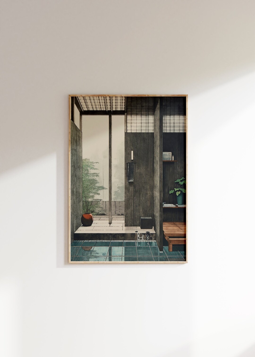 Japandi Neutral Scandinavian Wall Art, Wabi Sabi Spa Art Print ...