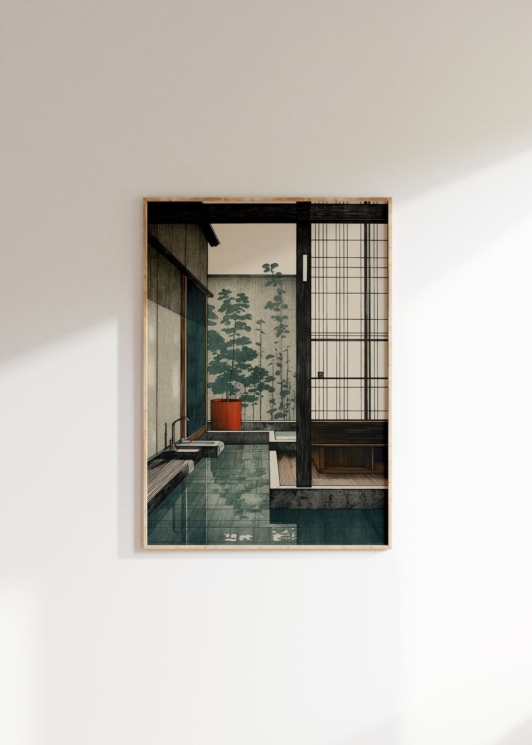 Japandi Neutral Scandinavian Wall Art, Wabi Sabi Spa Art Print ...