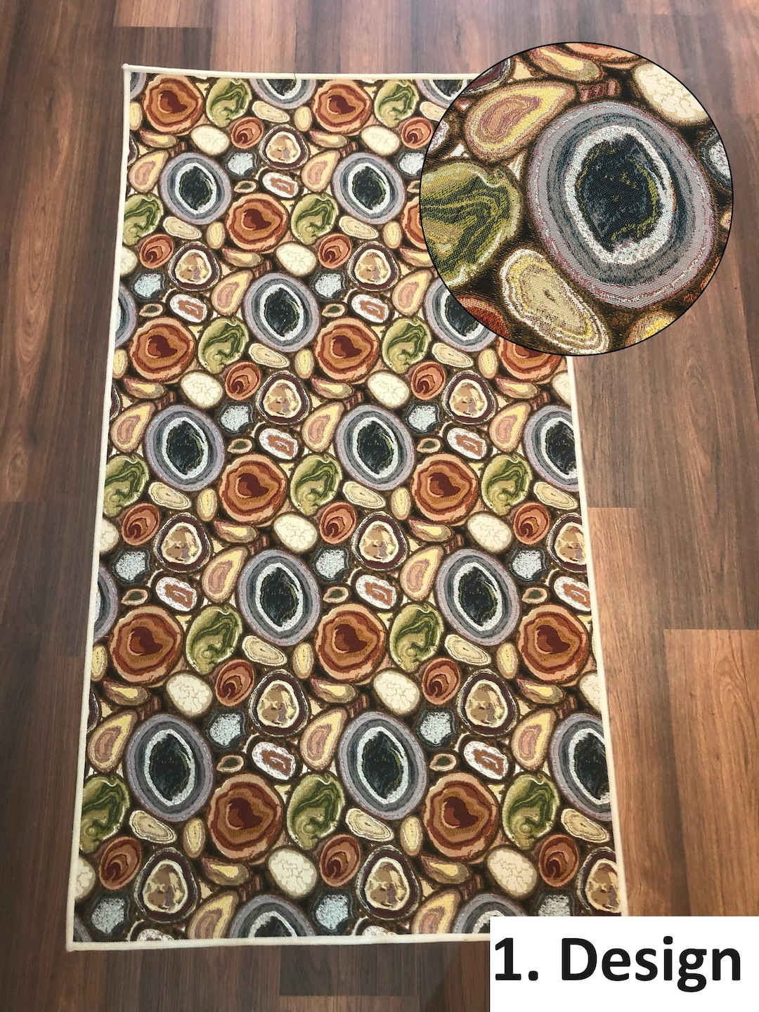 Jacquard Woven Colourful Oval Pattern Non-slip Sole, Carpet,decorative ...