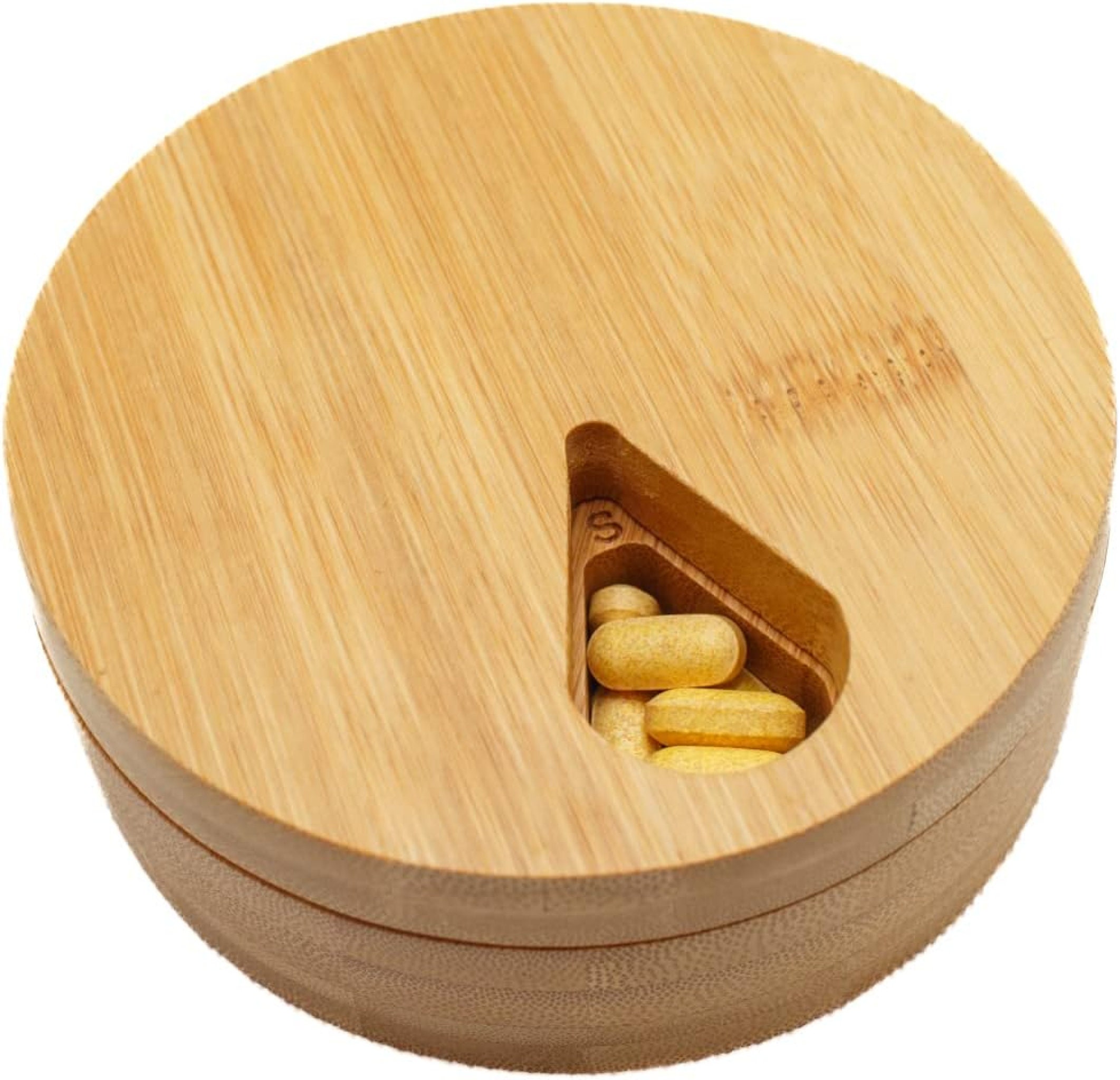 Pill Organaizer 7 Day / Wooden Pill Box / Round Small Mini Pill Box ...