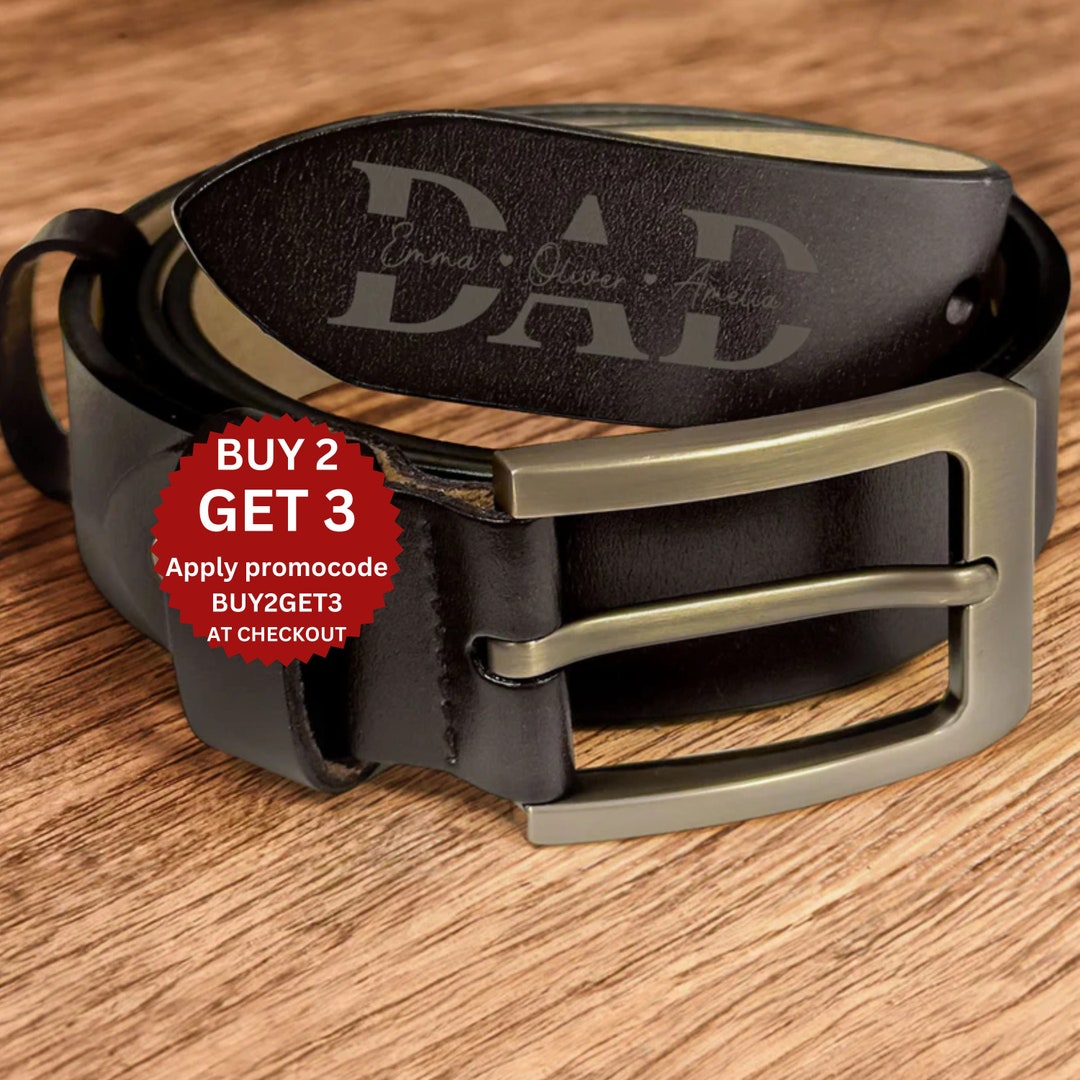 Custom Leather Belt for Daddy, Fathers Day Gift for Boyfriend, Unique ...