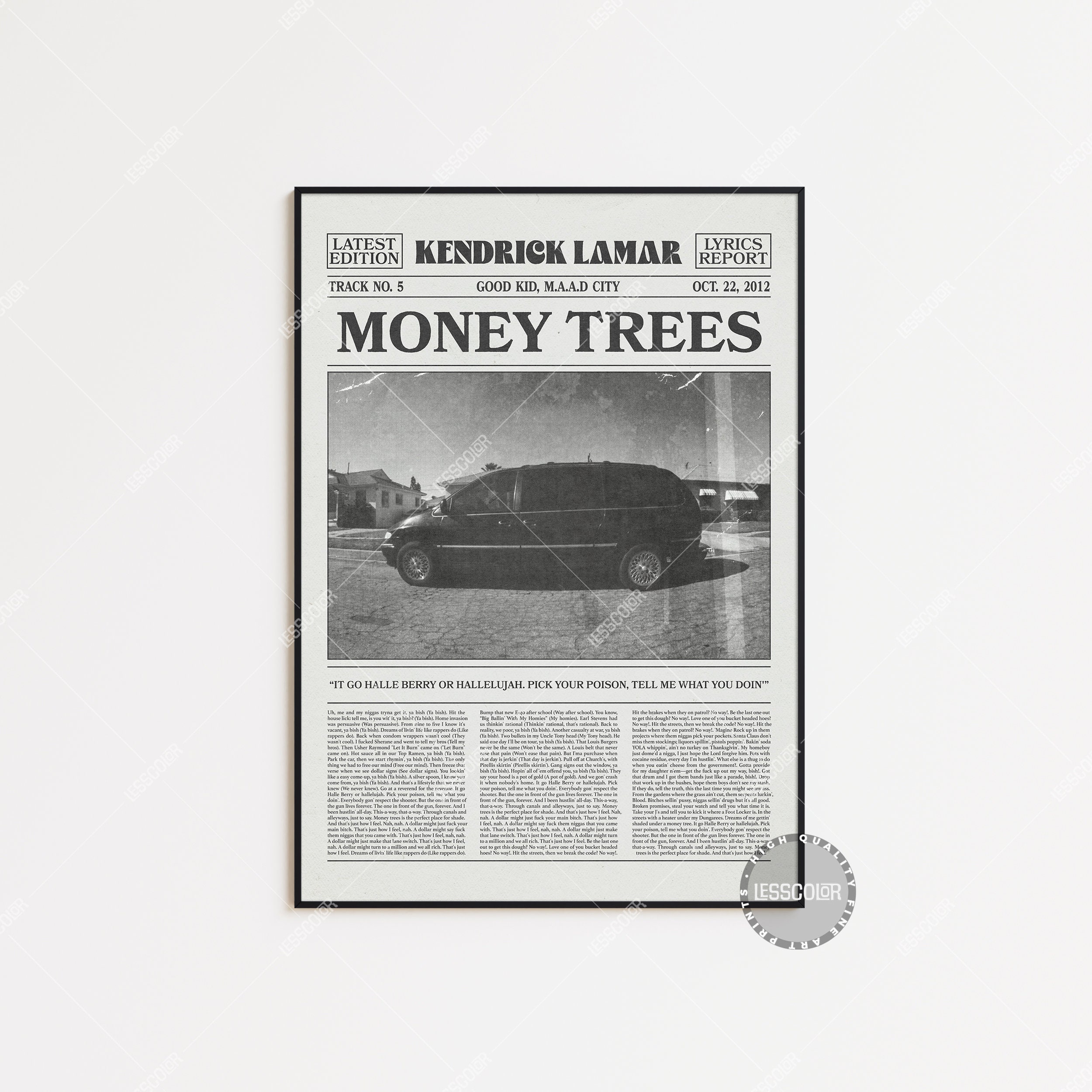 Kendrick Lamar Money Trees Lyrics