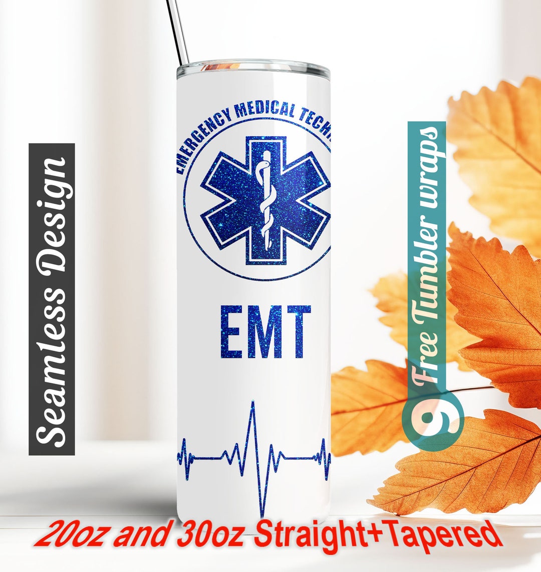 EMT Tumbler Wrap 20 Oz Tumbler Sublimation Designs Nurse Sublimation ...