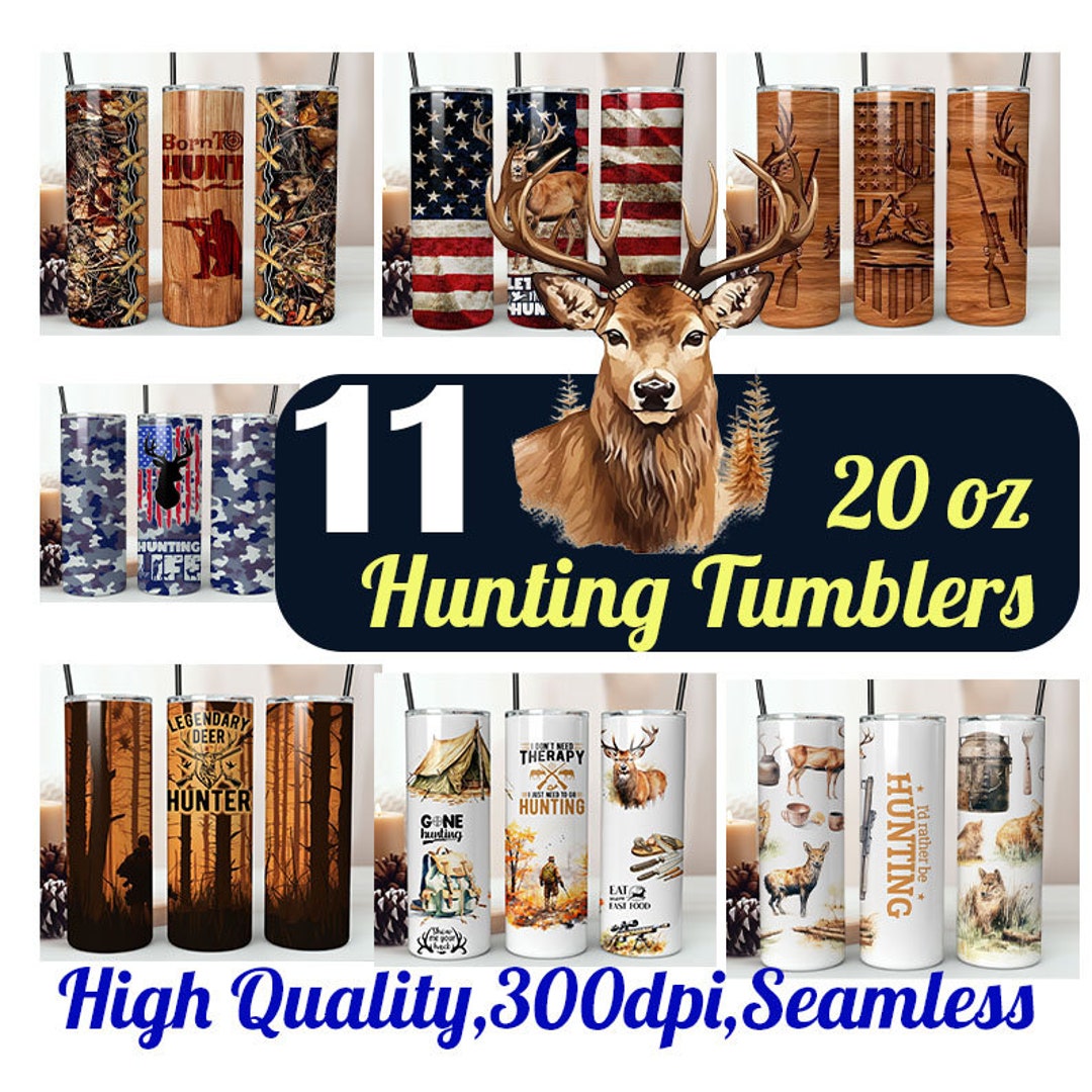 Hunting Tumbler Wrap Bundle 20 Oz Tumbler Sublimation Designs Camo ...
