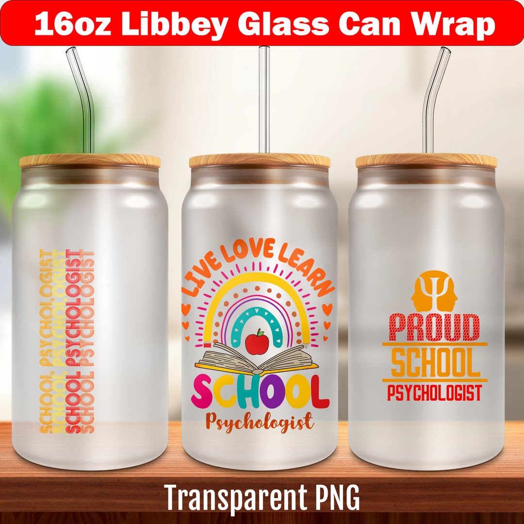 School Psychologist Libbey Glass Wrap Teacher Libbey Wrap 16 Oz Glass ...