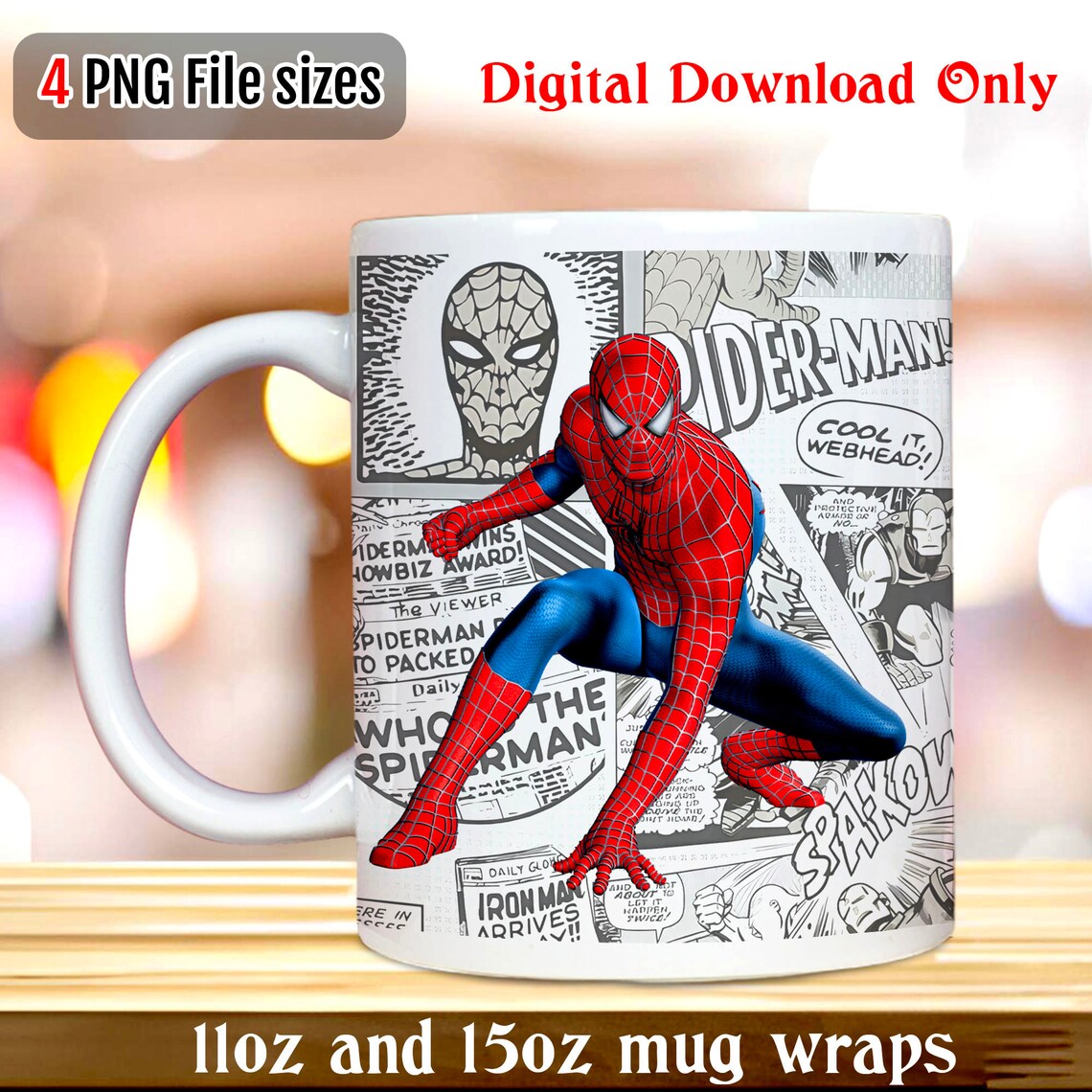 Cartoon Mug Design Mug Wrap Png Best Selling Mugs Comic Mug Wrap ...