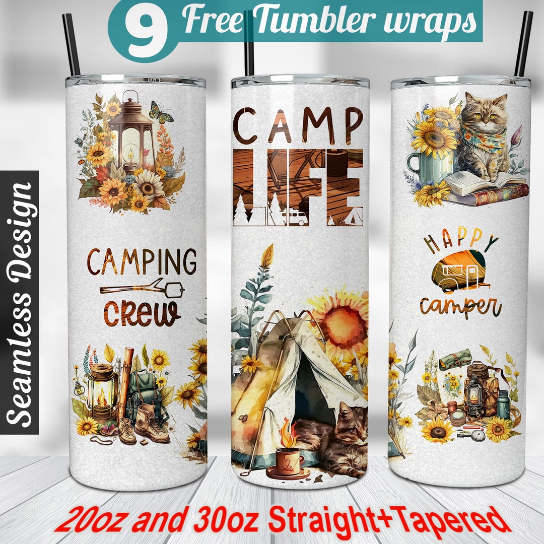 Camping Sublimation Designs 20 Oz Tumbler Sublimation Designs Trending ...