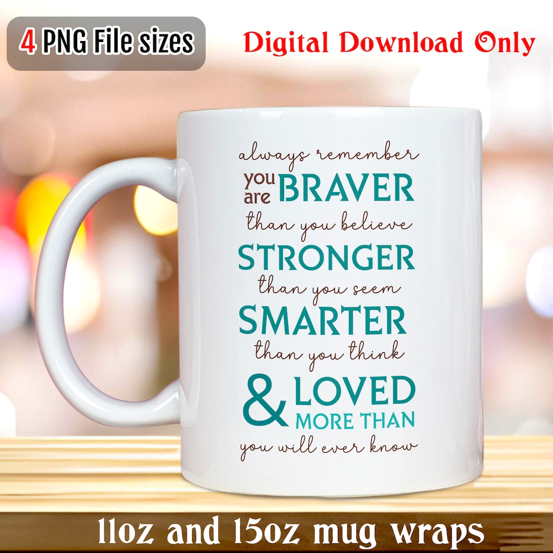Inspirational Mugs PNG Downloads Positive Affirmations Mug Wrap Png ...