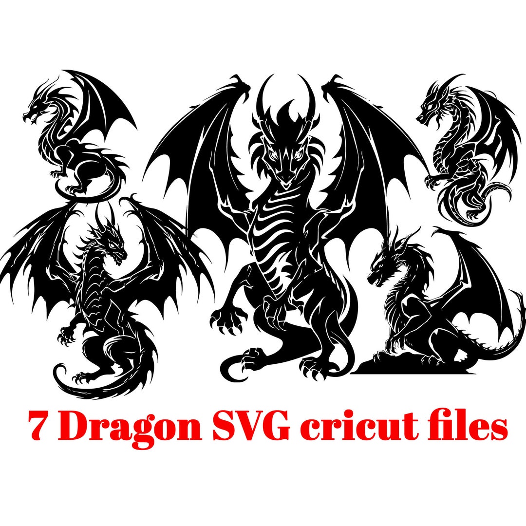 Dragon SVG Bundle Svg Png Dxf Cricut Files - Etsy