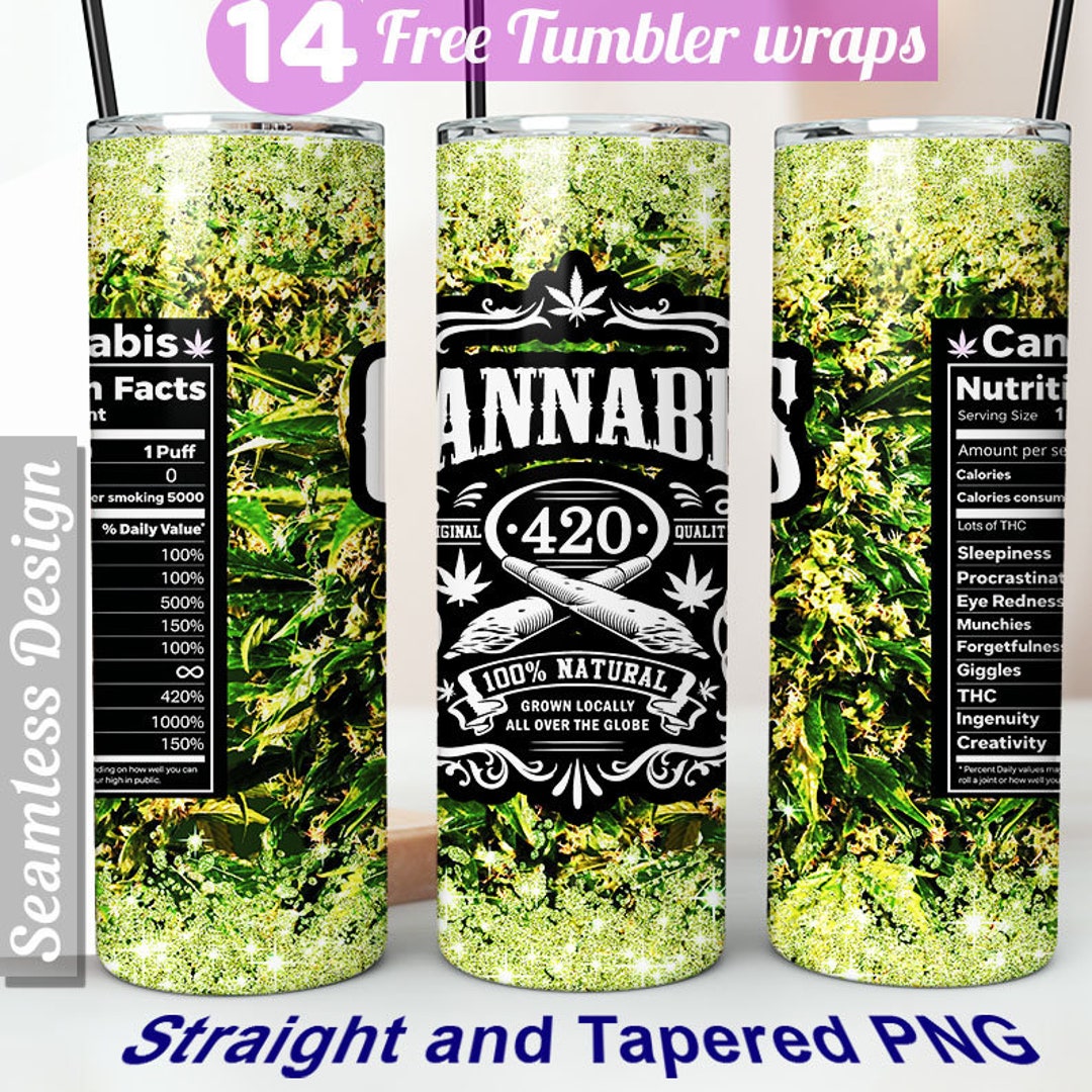 Marijuana Tumbler Wraps Cannabis Weed Png Weed Tumbler Wrap 20 Oz ...