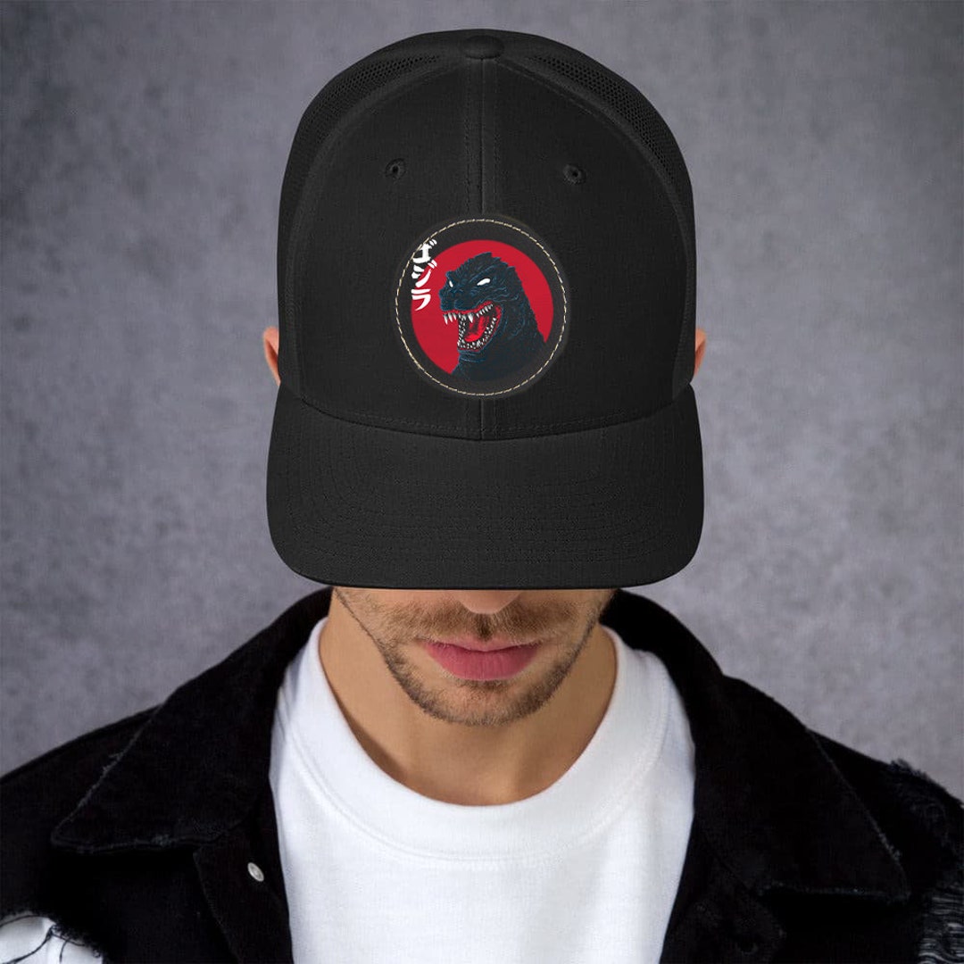 Godzilla Kaiju Hat With Leather Patch the Great Godzilla off Kanagawa ...
