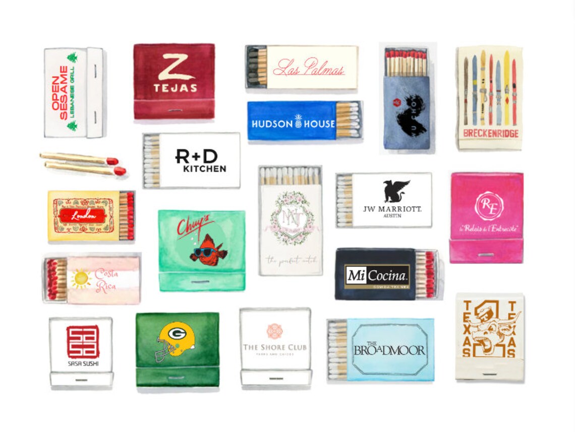 Personal Customized Physical Matchbook Print - Etsy