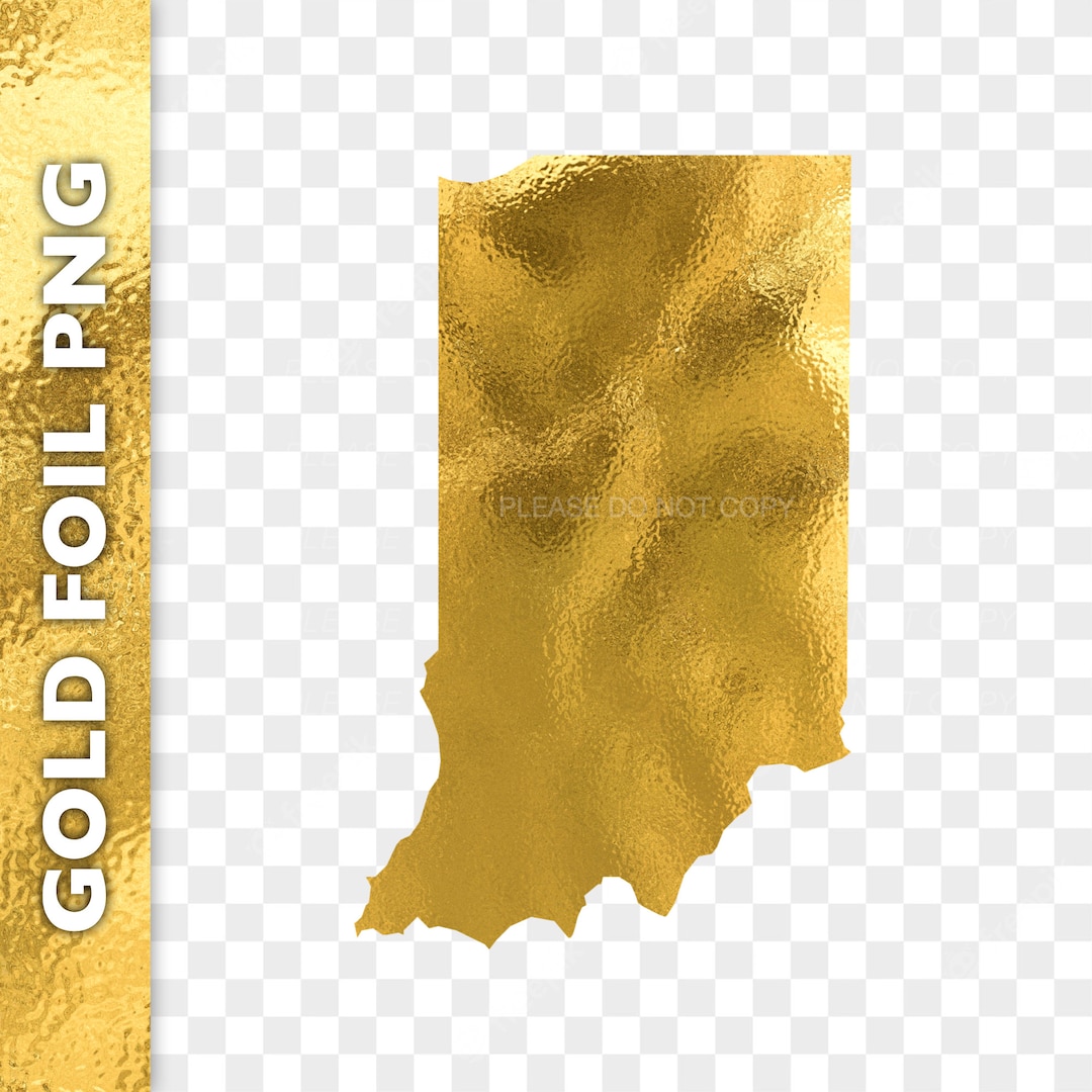 Indiana Gold Foil PNG Clipart Image | Indiana State Logo | State ...