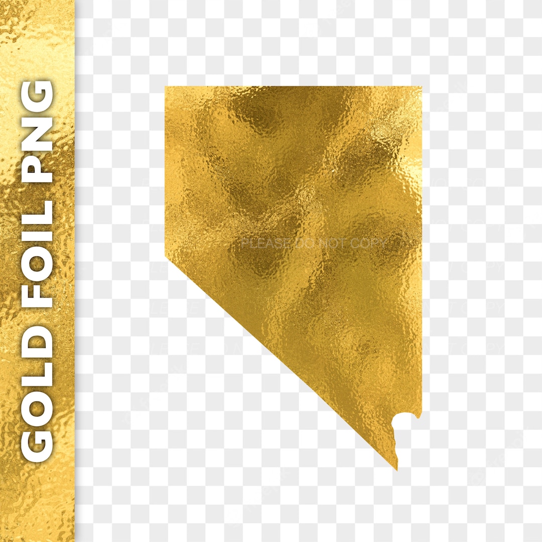 Nevada Gold Foil PNG Clipart Image | Nevada State Logo | State Outline ...