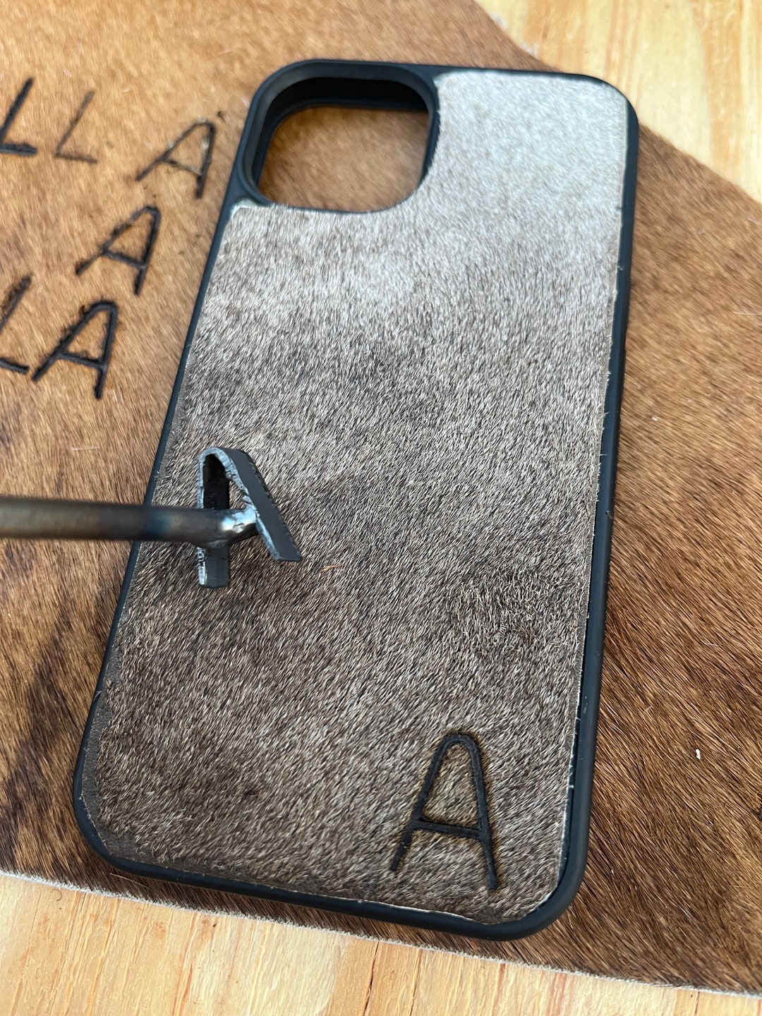 Custom Branded Cowhide Phone Cases - Etsy