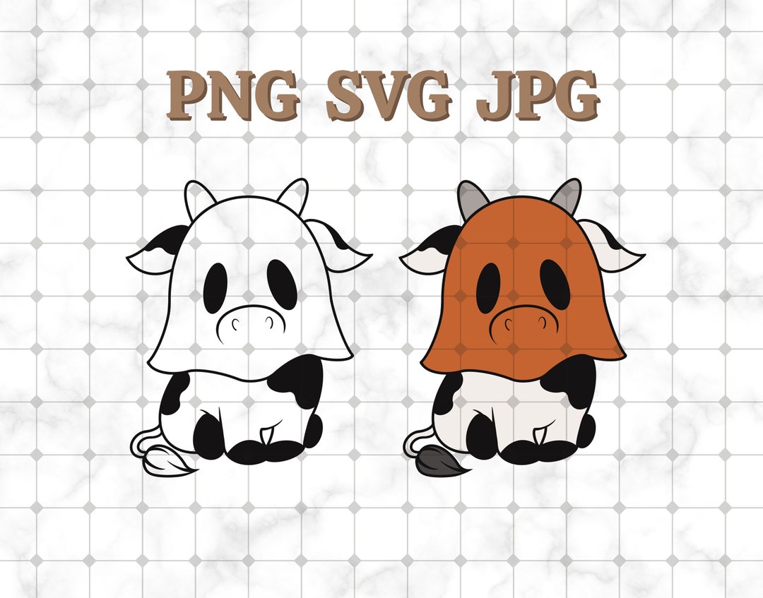 Baby Ghost Cow Svg Cow Svg Bundle Cute Baby Cow Png Cow - Etsy