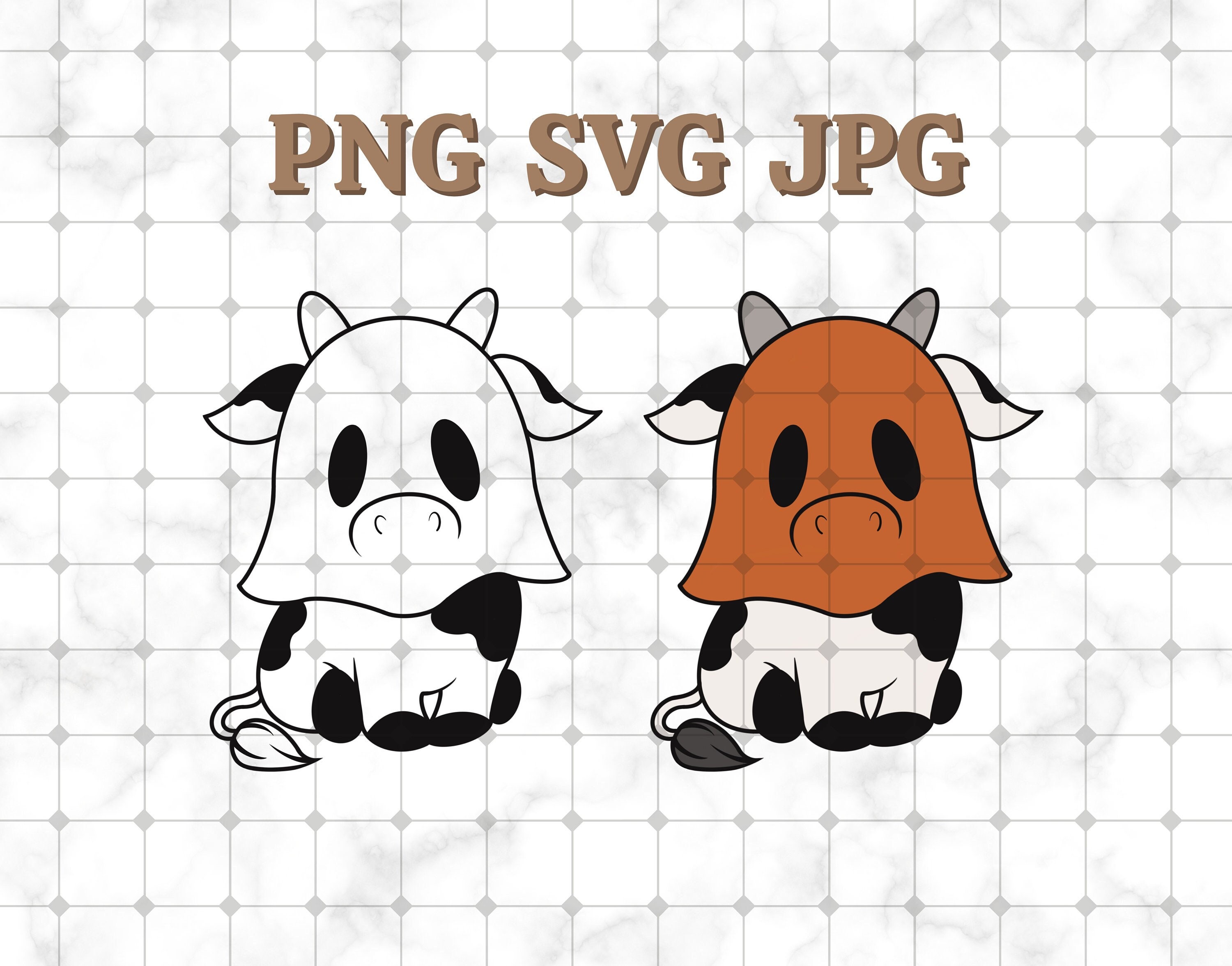 Baby Ghost Cow Svg Cow Svg Bundle Cute Baby Cow Png Cow - Etsy