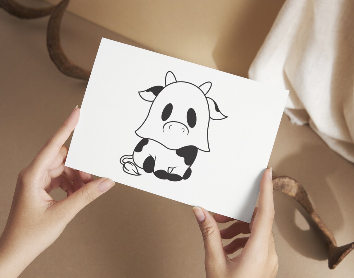 Baby Ghost Cow Svg Cow Svg Bundle Cute Baby Cow Png Cow - Etsy