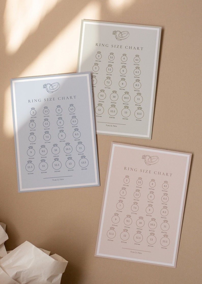 Ring Size Chart Ring Sizer Jewelry Sizer Size Chart - Etsy