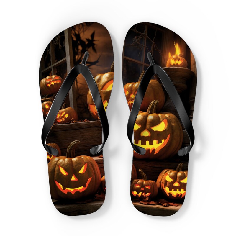 Halloween Flip Flops - Etsy