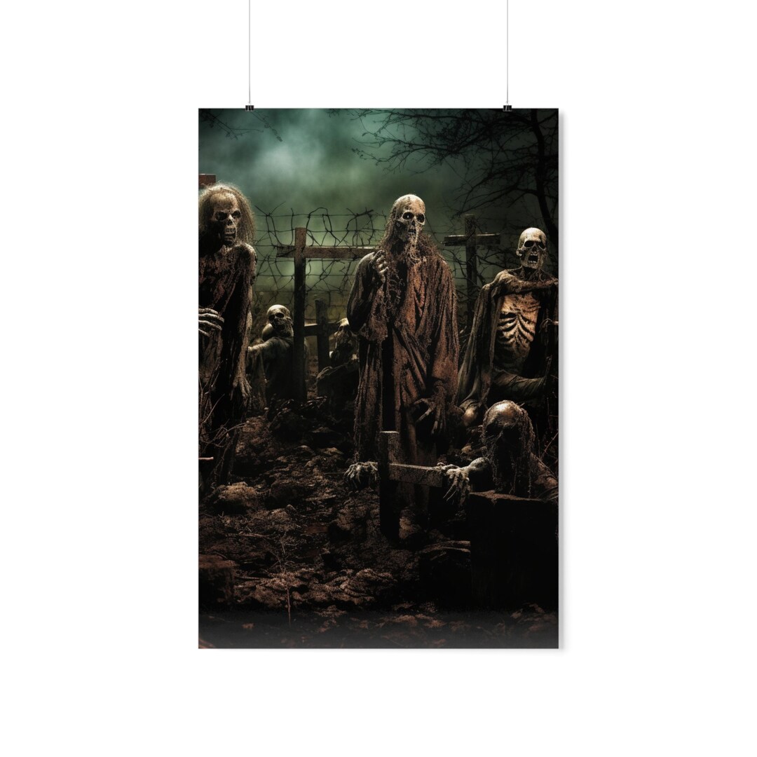 Zombie Apocalypse Poster, Zombie Poster, Halloween Decor for Your Home ...