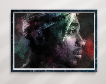 Tupac Shakur Mosaic Portrait Hip-hop Poster - Etsy
