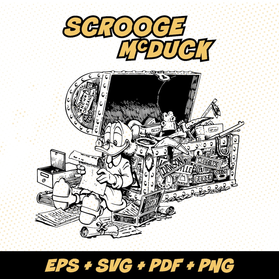 Scrooge McDuck Digital Design Set SVG, EPS, PNG, Pdf, Ai-Formate ...