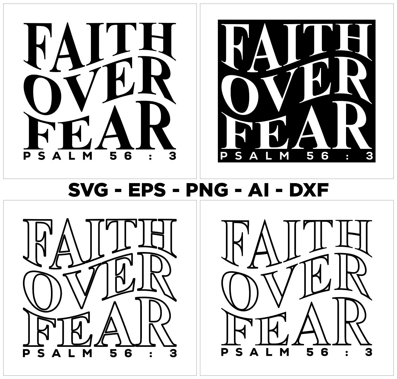 Faith Over Fear Text Digital File Svg, Eps, Png, Ai, Dxf - Etsy