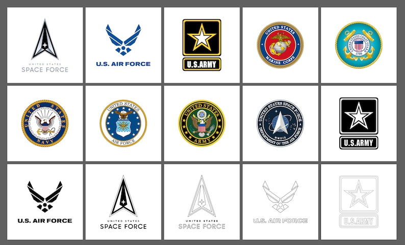 United States Army Logos US Military Logos United States Logo Bundle ...