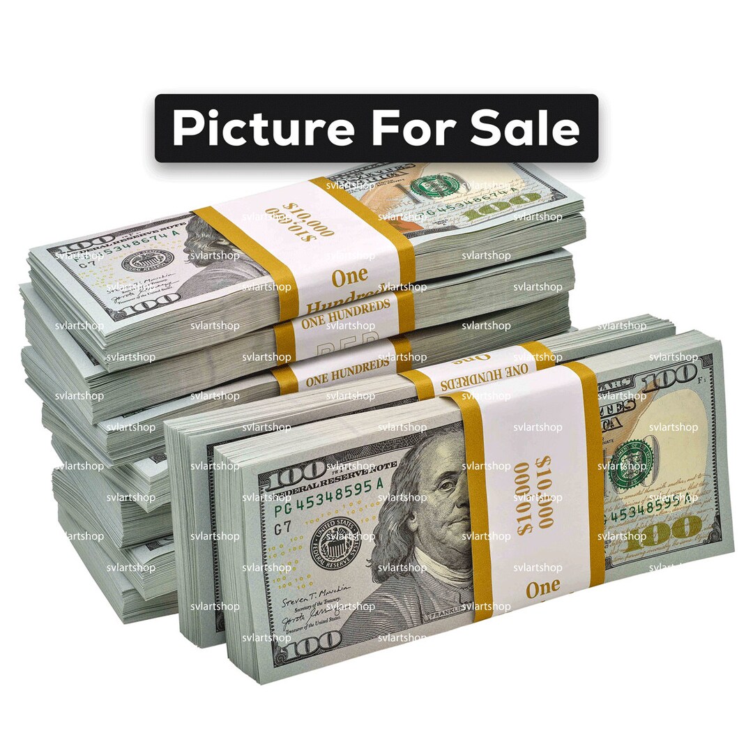 Banded Money Stack PNG Graphic File Hundred Dollar Banknotes Instant ...