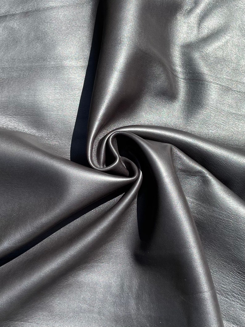 Black Semi-aniline Sheepskin (cloth Backing) - Etsy