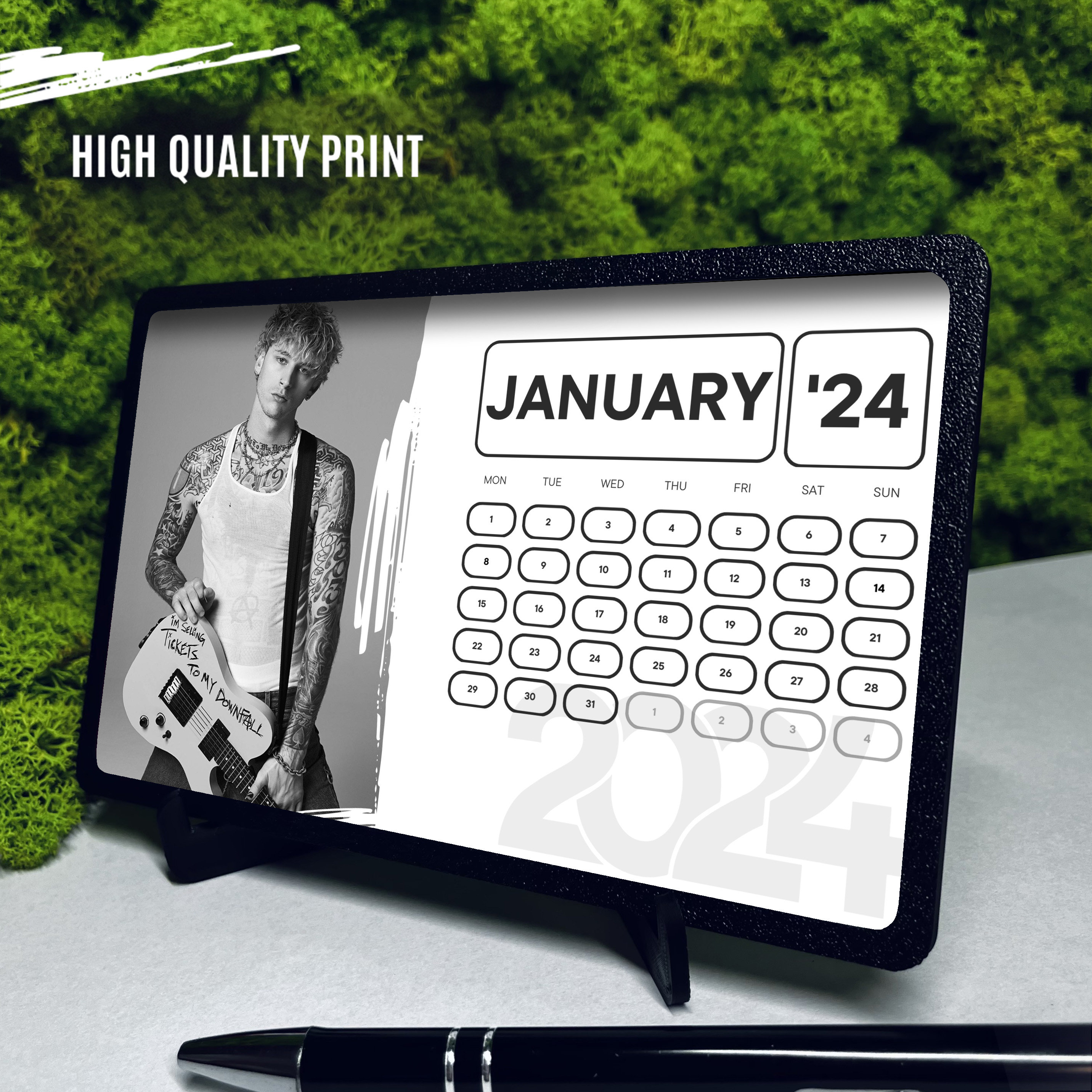 MGK Machine Gun Kelly Desk Calendar 2024 sold by Wildcat Deana | SKU ...