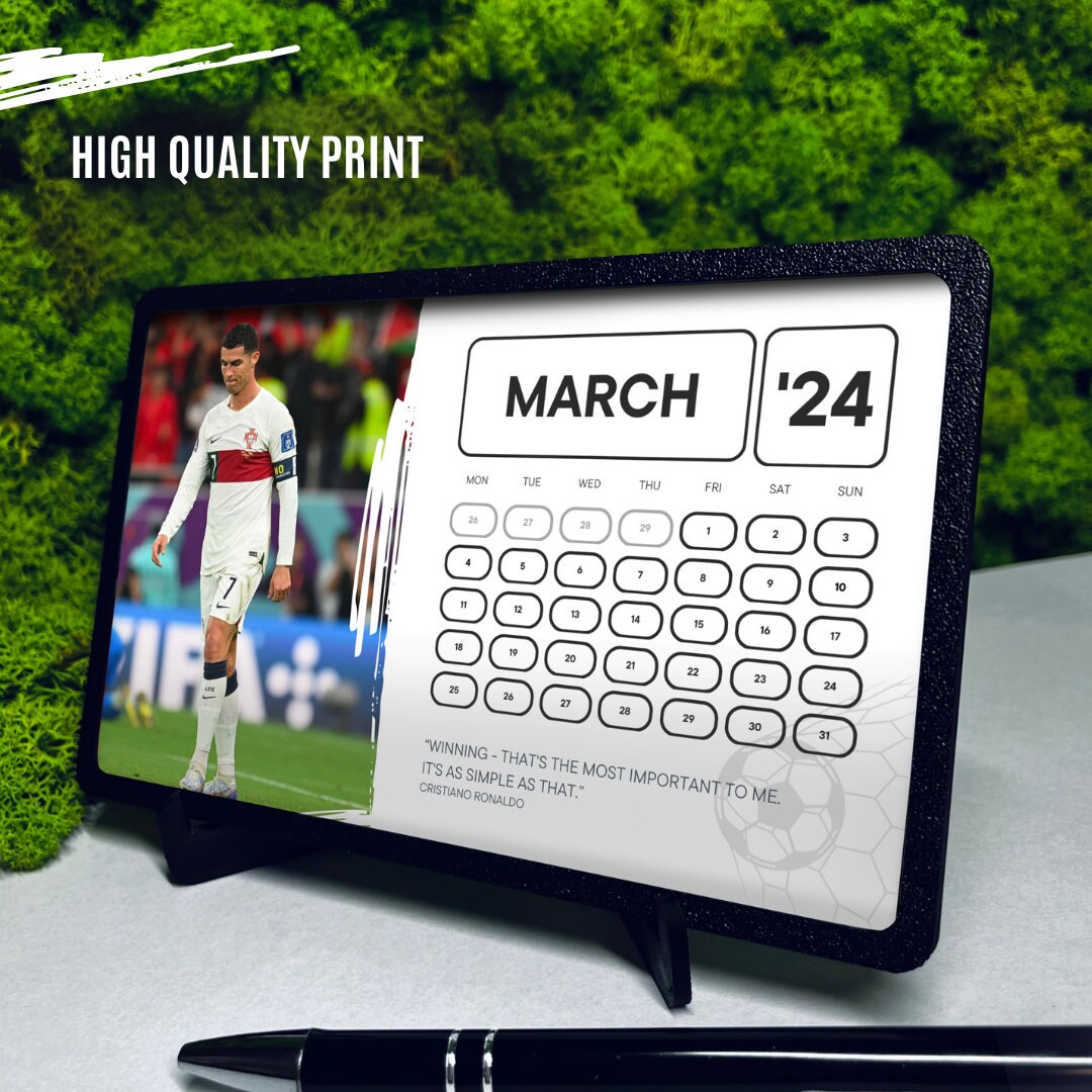 Cristiano Ronaldo Desk Calendar 2024 sold by Swami Ethnic | SKU 3788519 ...