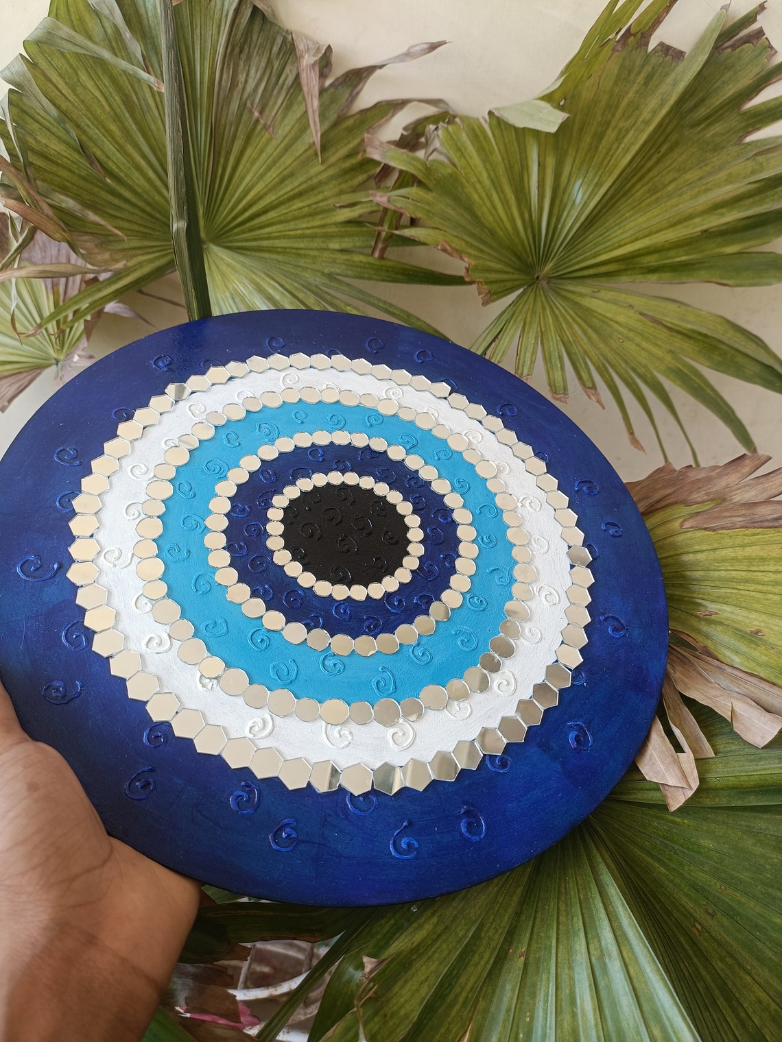 Evil Eye Traditional Lippan Art /home Decor/wall Hanging 12 - Etsy