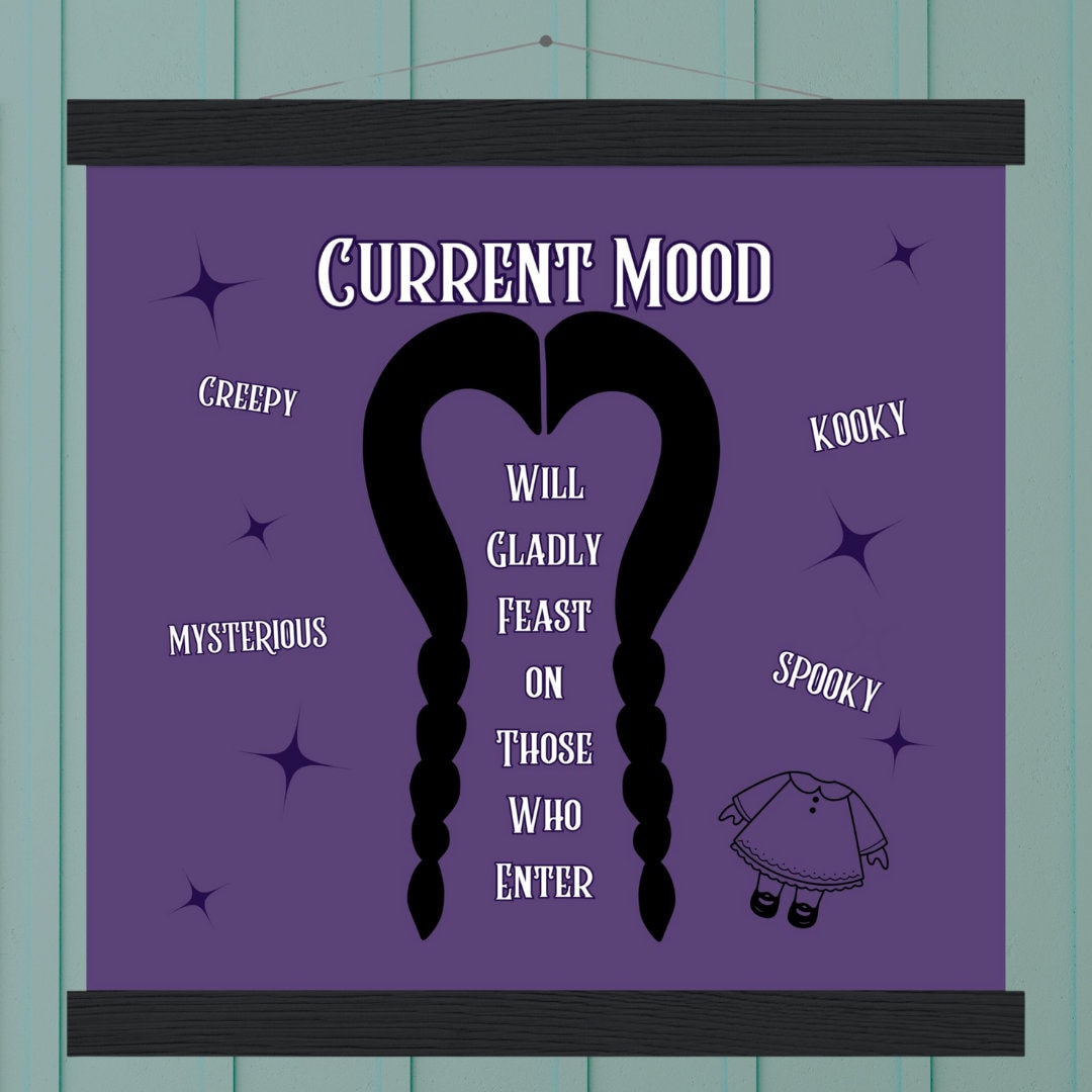 Wednesday Addams Door Sign Halloween Wall Art Girl's - Etsy