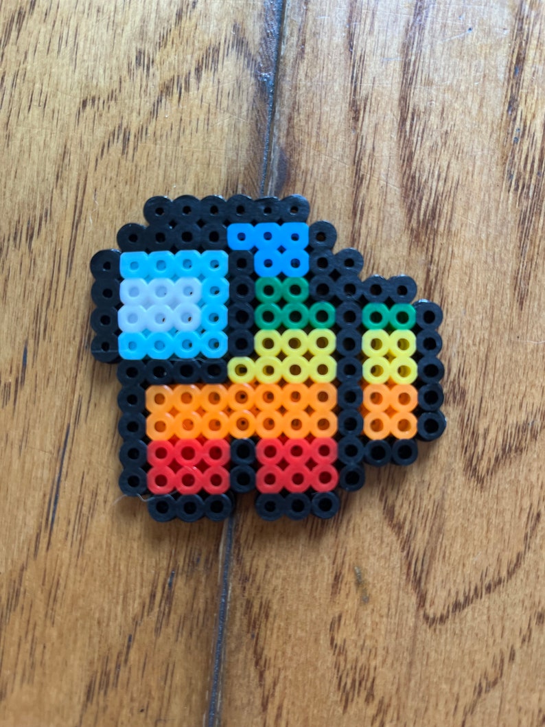 Rainbow Among Us Perler Bead Art - Etsy