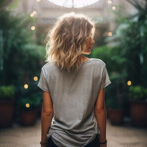 Athletic Heather Front and Back Bella Canvas 3001 Black Mockup ...