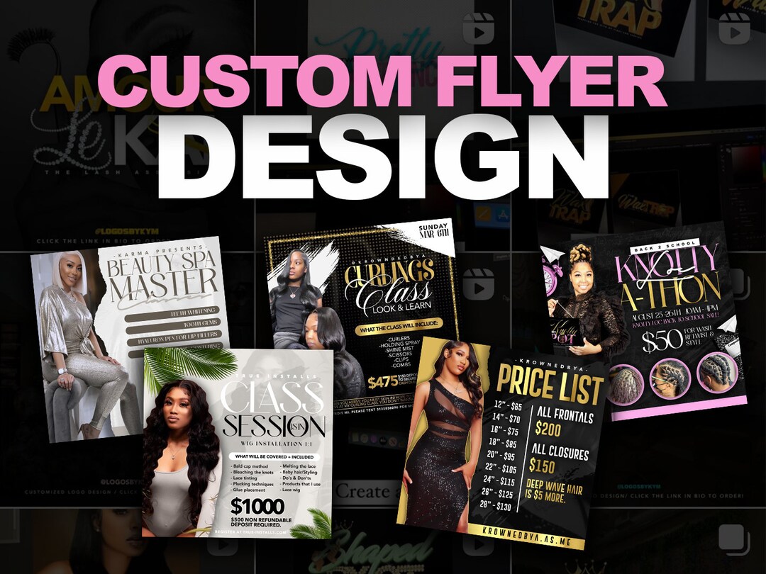 Custom Flyer Design, Beauty Flyer, Hair Social Media Flyer Design, Nail ...