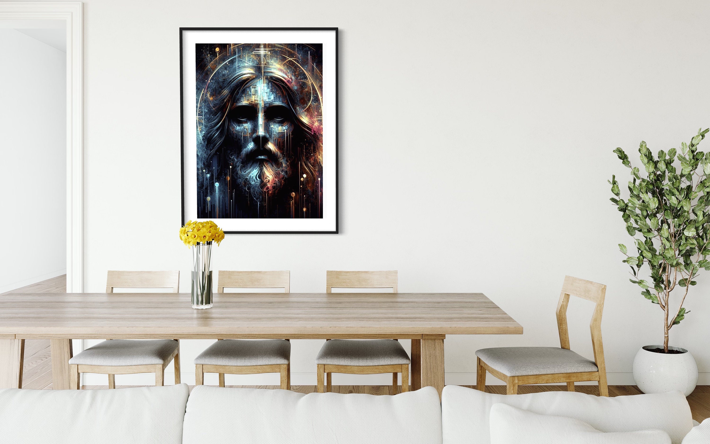Jesus Christ Wall Art Printed Posters: God Religious Home Decor Wall ...