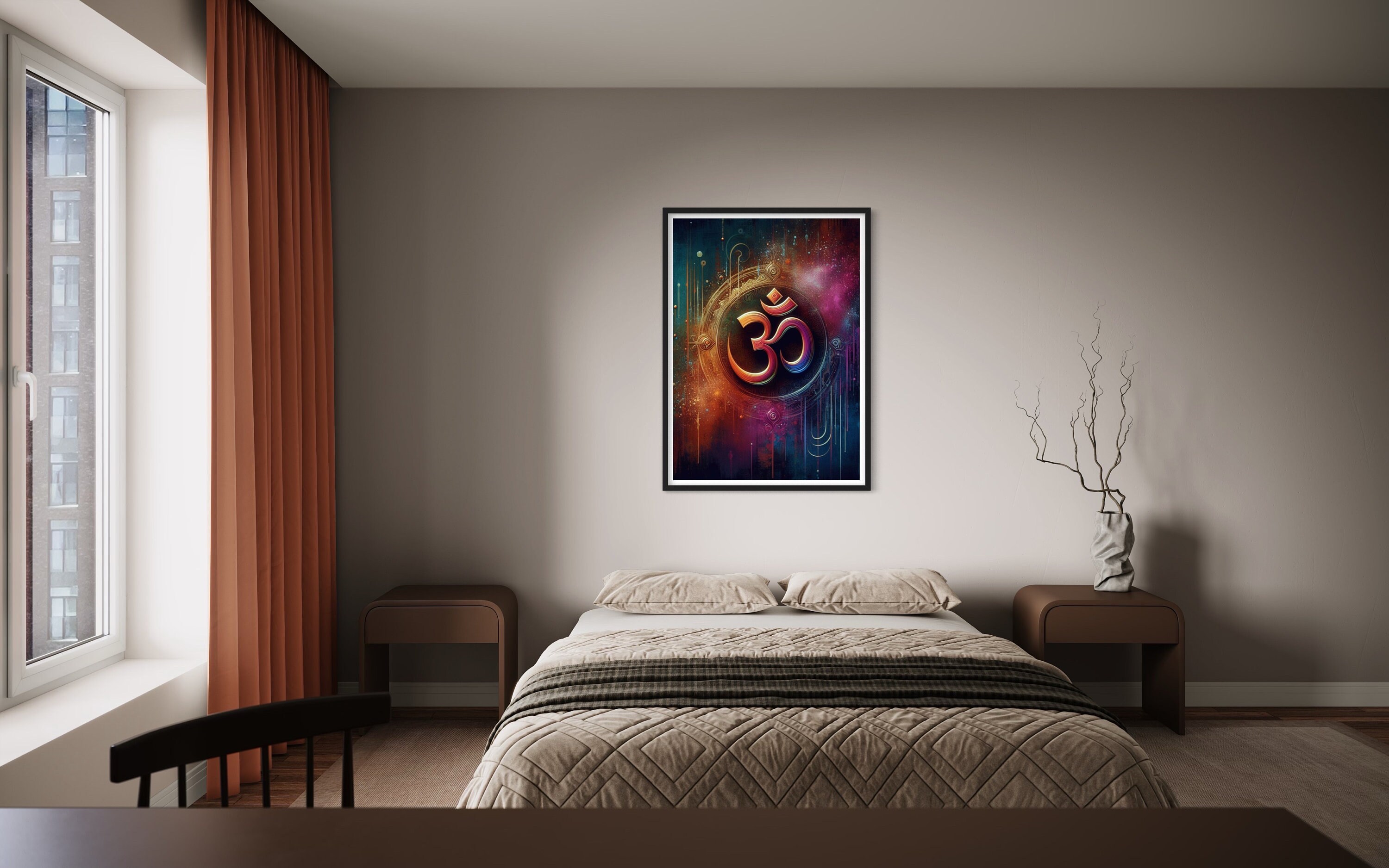 Aum Wall Art Printed Poster: Yoga studio Decor Wall Art, Spiritual ...