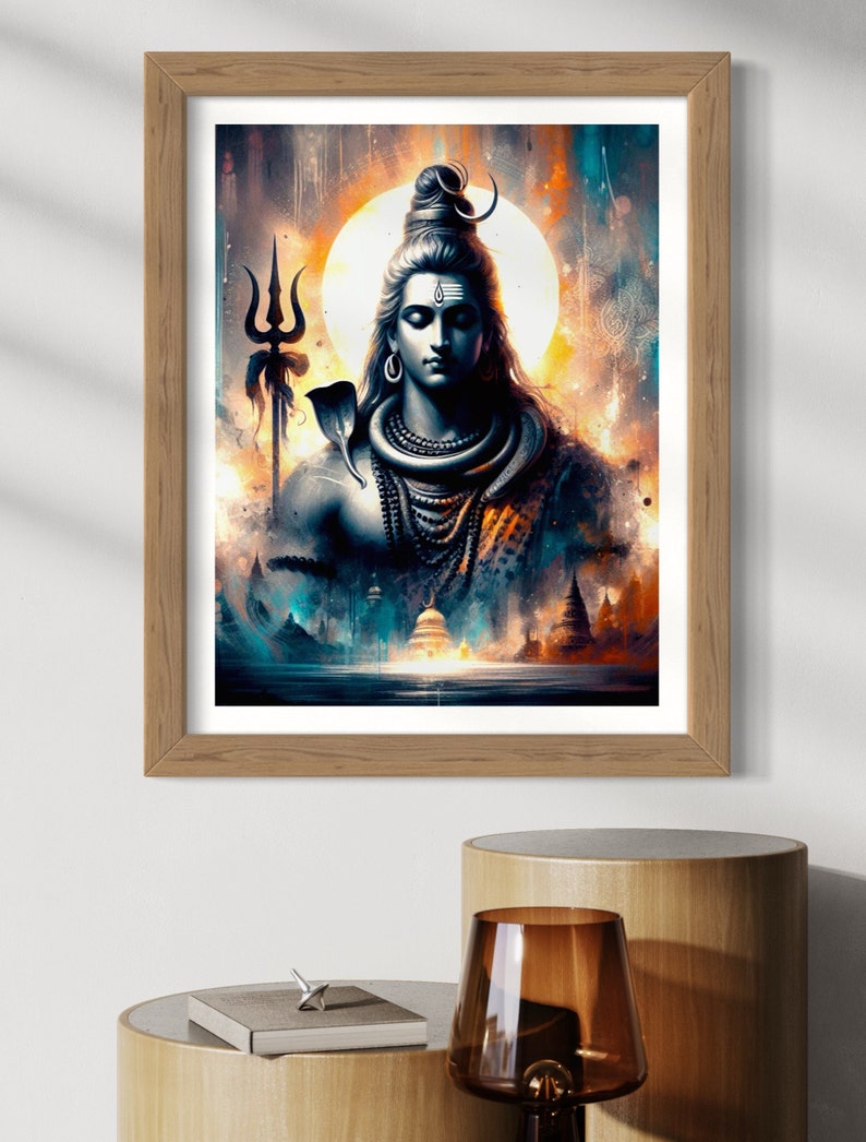 Lord Shiva Poster: Divine Symbolism Art Print - Etsy Australia