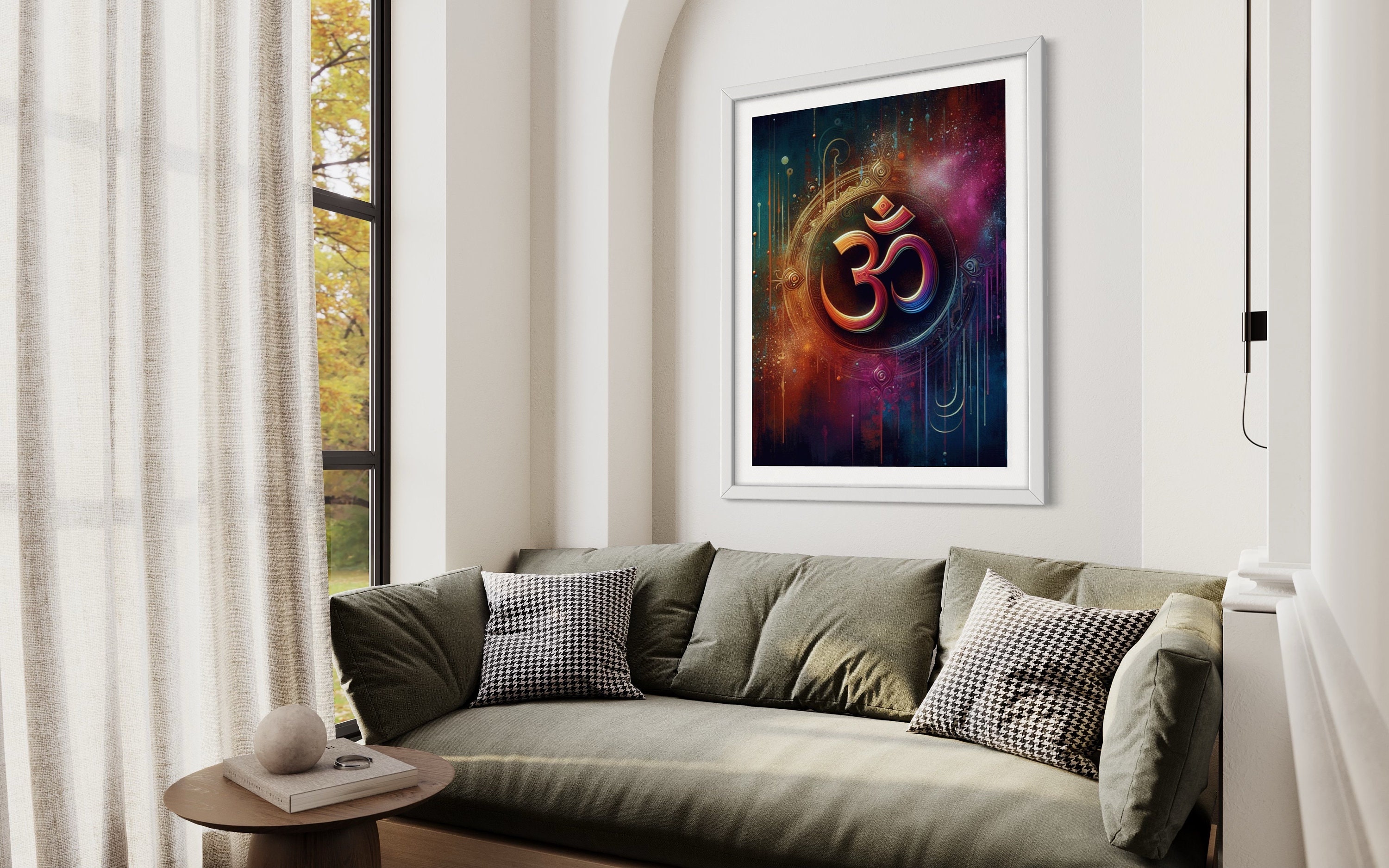 Aum Wall Art Printed Poster: Yoga studio Decor Wall Art, Spiritual ...