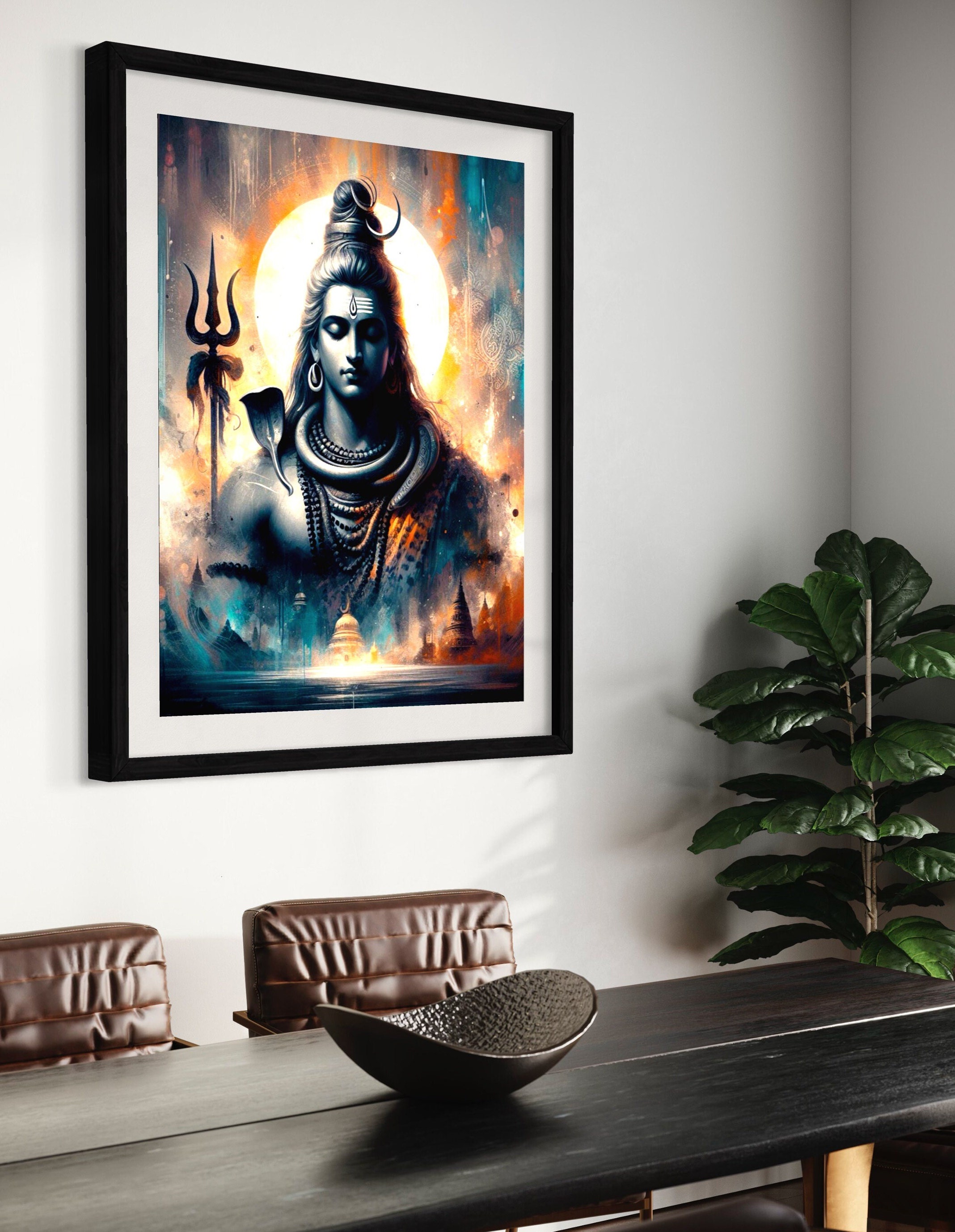 Lord Shiva Wall Art Printed Posters: Hindu Home Decor Wall Art ...